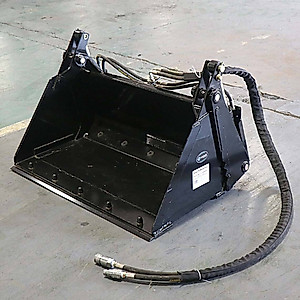 Titan Attachments 4-in-1 Combo Mini Skid Steer Bucket 42" V2 Cutting Edge