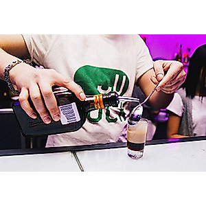 LanMa Olive Oil Spout Pourer, 2PCS Stainless Steel Liquor Bottle Pourers Spouts with Rubber Dust Caps