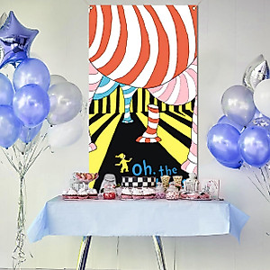 Oh The Places You'll Go Door Cover Graduation Travel Party Decor Front Door Porch Banner Photography Decoration