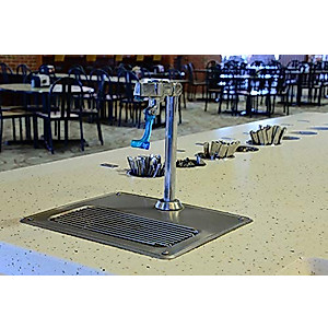 T&S Brass 5GF-12P Glass Filler, 12" Deck Mount Pedestal, 1/2" NPT Male Shank