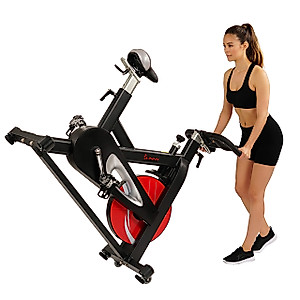 Sunny Health & Fitness SF-B1714 Evolution Pro Magnetic Belt Drive Indoor Cycling Bike, High Weight Capacity, Heavy Duty Flywheel