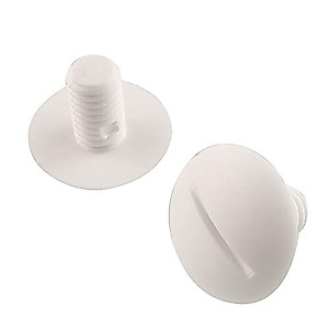 JCBIZ 6pcs White Swimming Pool Cleaner Plastic Hub Screw Kit Polaris Wheel Screw Pool Cleaner Part for 180/280 Pool Cleaner Replacement Parts