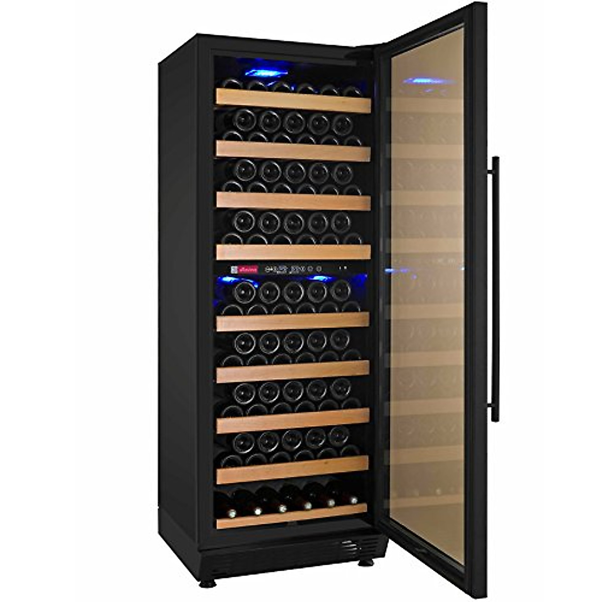 Allavino 24" Wide Vite II Tru-Vino 99 Bottle Dual Zone Black Right Hinge Wine Refrigerator