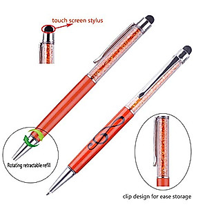 Stylus Pen Crystal Ballpoint Pens Capacitive Diamond Writing Pens Music Note Ball Point Fit All Touch Screens Device (Stylus Ballpoint)
