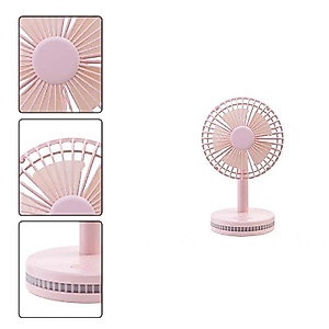 AMBAYZ Mini Handheld Fan - Portable Fan Battery Operated, 3 Speed Adjustable Hand Fan with Mirror, Makeup Eyelash Fan for Women Girls Travel Office/B