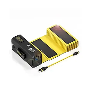 Shargeek Solar Panel Charger with USB Port, 12W IP54 Waterproof Portable and Foldable Hiking Camping Gear USB Solar Panel Compatible with iPhone, iPad, Samsung Galaxy, and More