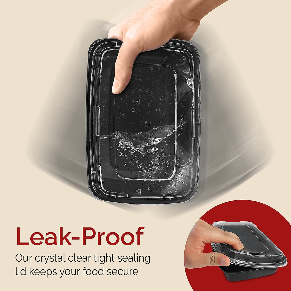 Reli. Meal Prep Containers 12 oz (27 Pack) 1 Compartment Meal Prep Containers Reusable | Plastic Take Out Food Box, Microwavable | Small Boxes with Lids for Takeout, Leftover