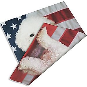 Bichon Dog Garden Flag Dog Holiday Flags Garden Flag 12 x 18 Inches for Yard, Garden and Home
