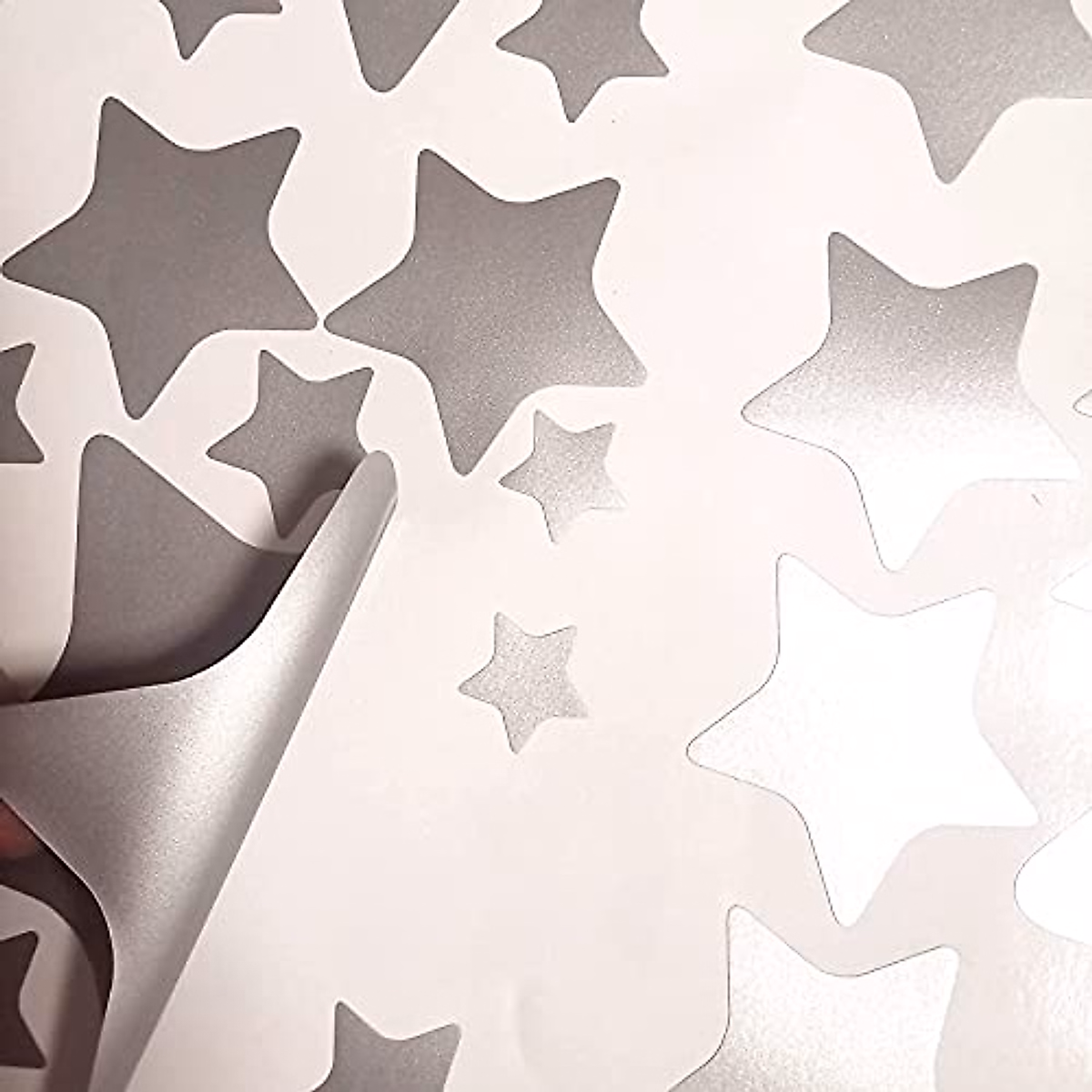 56 PCS Metallic Silver Star Stickers Floor Decal Stickers Wall Stickers Party Decoration Bridal Shower Home Engagement…