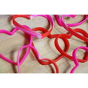 Kipp Brothers Pack of 48 Jumbo Silicone Shape Bands - Heart