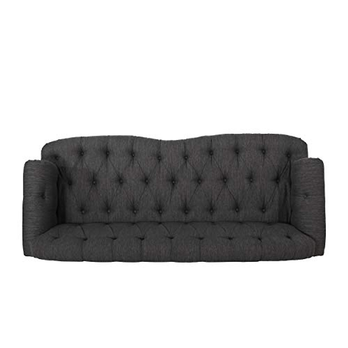 Christopher Knight Home Tracy Contemporary Deep Tufted Sofa with Nailhead Trim, Charcoal