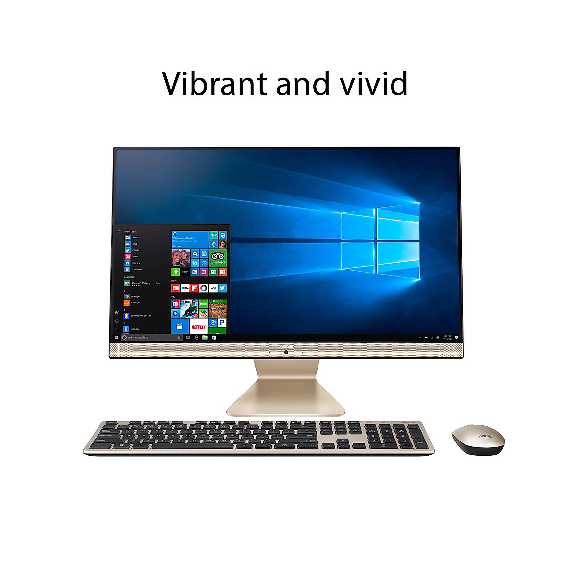 ASUS AiO All-in-One Desktop PC, 23.8” FHD Anti-glare Display, Intel Pentium Gold 7505 Processor, 8GB DDR4 RAM, 256GB PCIe SSD, Windows 10 Home, Kensington Lock, V241EA-ES001