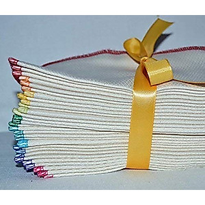 2 Ply Organic Birdseye Washable Baby Wipes 8x8 Inches Set of 20 Rainbow Assortment