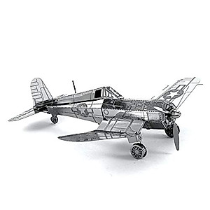 Fascinations Metal Earth 3D Metal Model Kit Bundle - Wright Brothers Airplane - F4U Corsair - Tool Set
