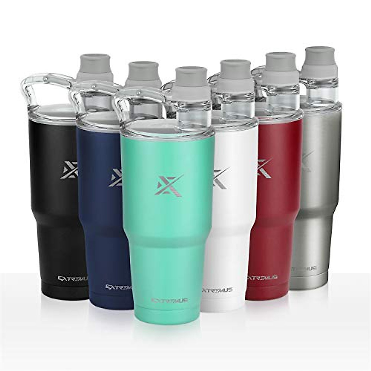 Extremus Temps Coffee Travel Mug Stainless Steel Vacuum Insulated Coffee Tumbler, Upgraded 100% Leakproof Water Bottle Lid And Easy-to-sip Coffee Lid, Coffee Travel Tumbler (30 oz, Seafoam, 2 Lids)