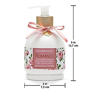 Acqua Aroma Romance Collection Liquid Hand Soap 10.1 FL OZ (300mL) Handcrafted Made in Brazil