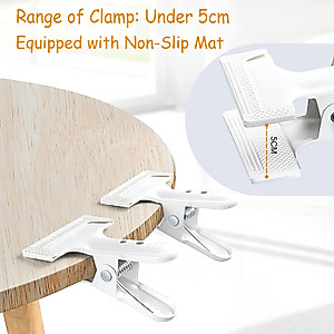 KAGYOKU Backdrop Spring Clamps 6 Pack Large Heavy Duty Photography Backdrop 4" Clips for Background Backdrops Stand, Woodworking, Home Improvement (White)