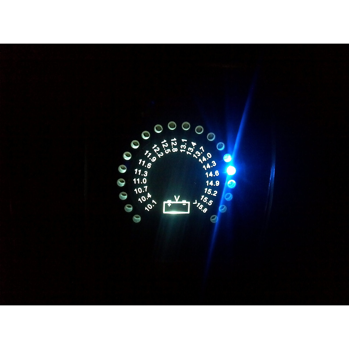SMD VM-1 Analog LED DC Volt Meter (12v) by MSD Ignition