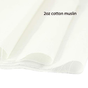 Rose Flavor Cotton Muslin Fabric 2 OZ 58 Inches Wide 1 Yard(White)