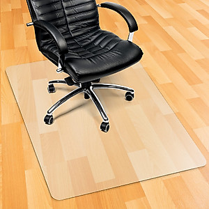 Kuyal Chair Mat for Hardwood Floor,36 x 48 inches Rectangle Desk Durable Wood/Tile Protection Mat for Rolling Chairs, Non-Studded Bottom, 2.1mm Thickness