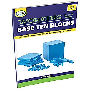 Didax Working with Base Ten Blocks Workbook, Grades 1 to 6