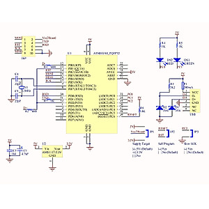 HiLetgo 51 AVR ATMEGA8 Programmer USBasp USB ISP 10 Pin USB Programmer 3.3V/5V with Cable
