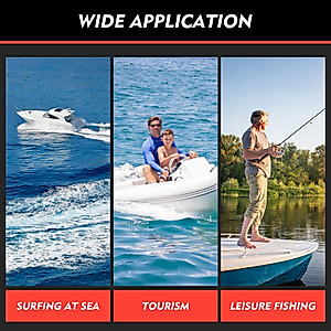 2 Stroke Outboard Motor Heavy Duty 12HP Boat Marine Engine with Water Cooling System Single Cylinder Engine, Inflatable Fishing Boat Engine 169cc 4500-5500r/min (2 Stroke 12 HP)