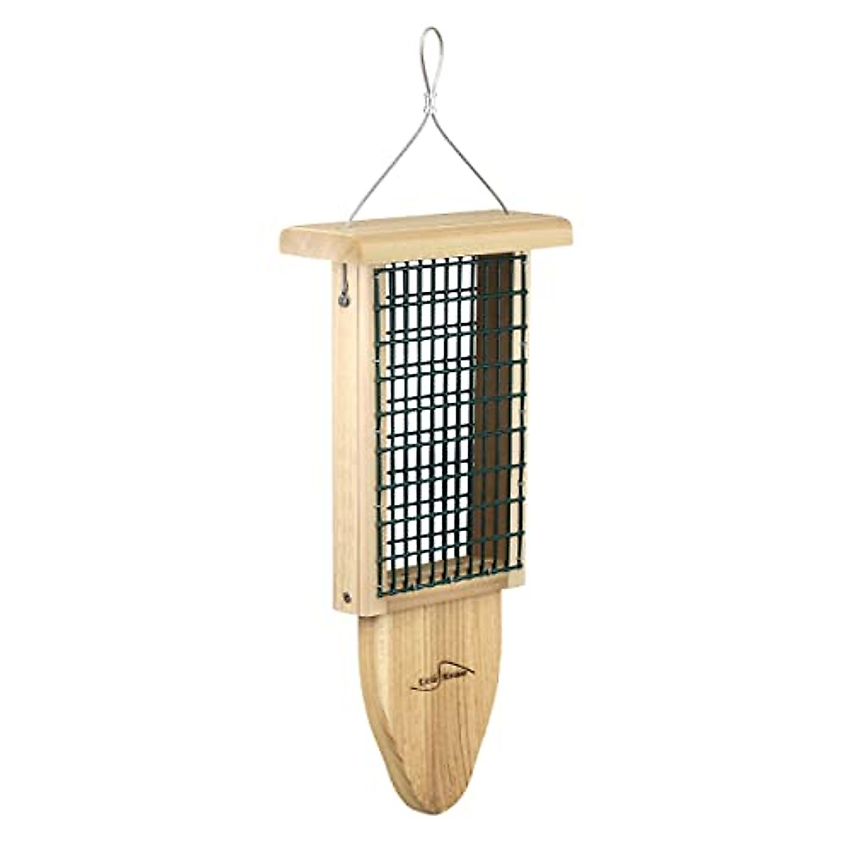 Kettle Moraine Cedar Double Suet Cake Tail Prop Suet Bird Feeder with Hanging Cable