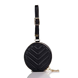 for AirPods 1/2 and Pro Leather Case with Chain, PU Leather Case Shockproof Cover for Both Apple AirPods 1/2 and Pro/Pro2 Case, Universal Portable Leather case(for Airpods 1/2/Pro/Pro 2, YSL Black)