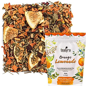 Tealyra - Orange Lemonade - Hibiscus - Eucalyptus - Lemongrass - Herbal Fruity Loose Leaf Tea Blend - VitaminsRich - Boost Immune System- 100% Natural – Hot and Iced - Caffeine-Free - 110g (4-ounce)