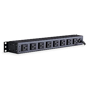 CyberPower PDU15B8R Basic PDU, 100-125V, 15A (Derated to 12A), 8 Outlets, 1U Rackmount