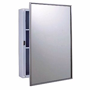 Bobrick B-297 Surface Mounted Medicine Cabinet, White Enamel Exterior