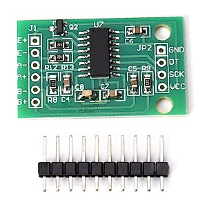 Load Cell Amplifier, 5Pcs HX711 Dual-Channel 24 Bit Weight Weighing Load Cell Conversion Module Accessory with Pin Header, Pressure Sensor