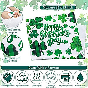 4 Pieces St. Patrick's Day Hand Towels Irish Shamrock Kitchen Towels Bath Towels Dish Towels Bathroom Towel for St Patrick's Day Decoration