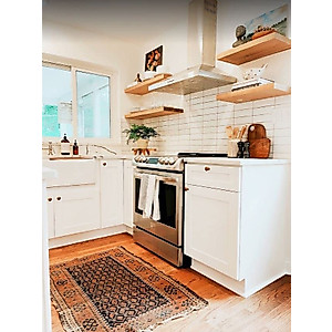 J Thomas Home Rustic Alder Wood Floating Shelf. ONE 1.5 Inch Solid Alder Wood Wall Shelf. Handmade in The USA. Heavy Duty Easy Mount Hidden Bracket. Qty 1 (Unstained, 11.25" D x 24" L)