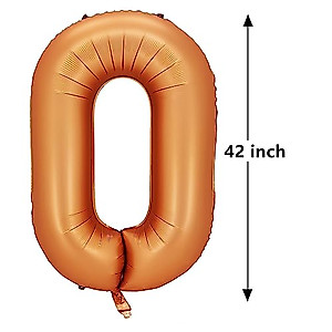 EMAAN 42 Inch Vitality Orange Jumbo 30 Number Balloons Big Foil Mylar Balloons for 30th Birthday Party Decorations and Anniversary Events Decorations (Vitality Orange 30)