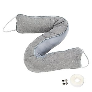 Upgraded Door Draft Stopper 35 inch- Weighted Under Door Noise Blocker Door Draft Stopper- Energy Saving Wheather Proof Strip Draft Guard for Doors and Windows with Hook Tape.