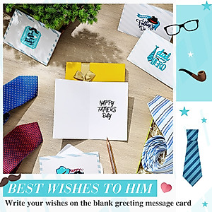 Lincia 24 Sets Father's Day Card Happy Father's Day Greeting Cards with Envelopes and Stickers 5.9 x 3.9 Inch 6 Assorted Father's Day Note Card for Dad Father's Day Birthday Gifts Favors