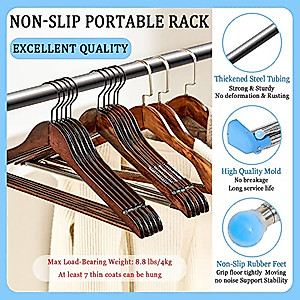 Portable Foldable Garment Rack, Adjustable Collapsible Travel Mini Clothes Rack with 6 Bags/3 Foldable Hangers/1 Storage Bag, Folding Drying Clothing Rack for Dance,Camping,Outdoor, Indoor