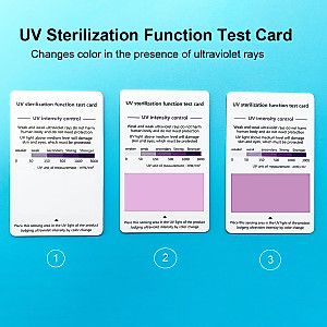 3-Pack UV Test Cards - Premium PVC UV-C Detection Cards with UVB/UVC Testing Stickers for Ultraviolet Radiation Monitoring