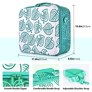 Portable Deluxe Travel Carrying Case Compatible with Nintendo Switch, Protective Hard Shell Pouch Case Storage Bag for Switch OLED Console & Accessories, Carry Bag Case with 29 Game Card Slots…