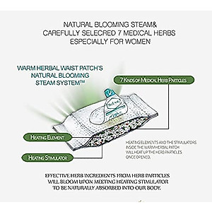 Medi Heally Herborn Heat Patches (for Waist, 8 Patches) - Back Pain Relief, 7 Medical Herbs, Wide Wings