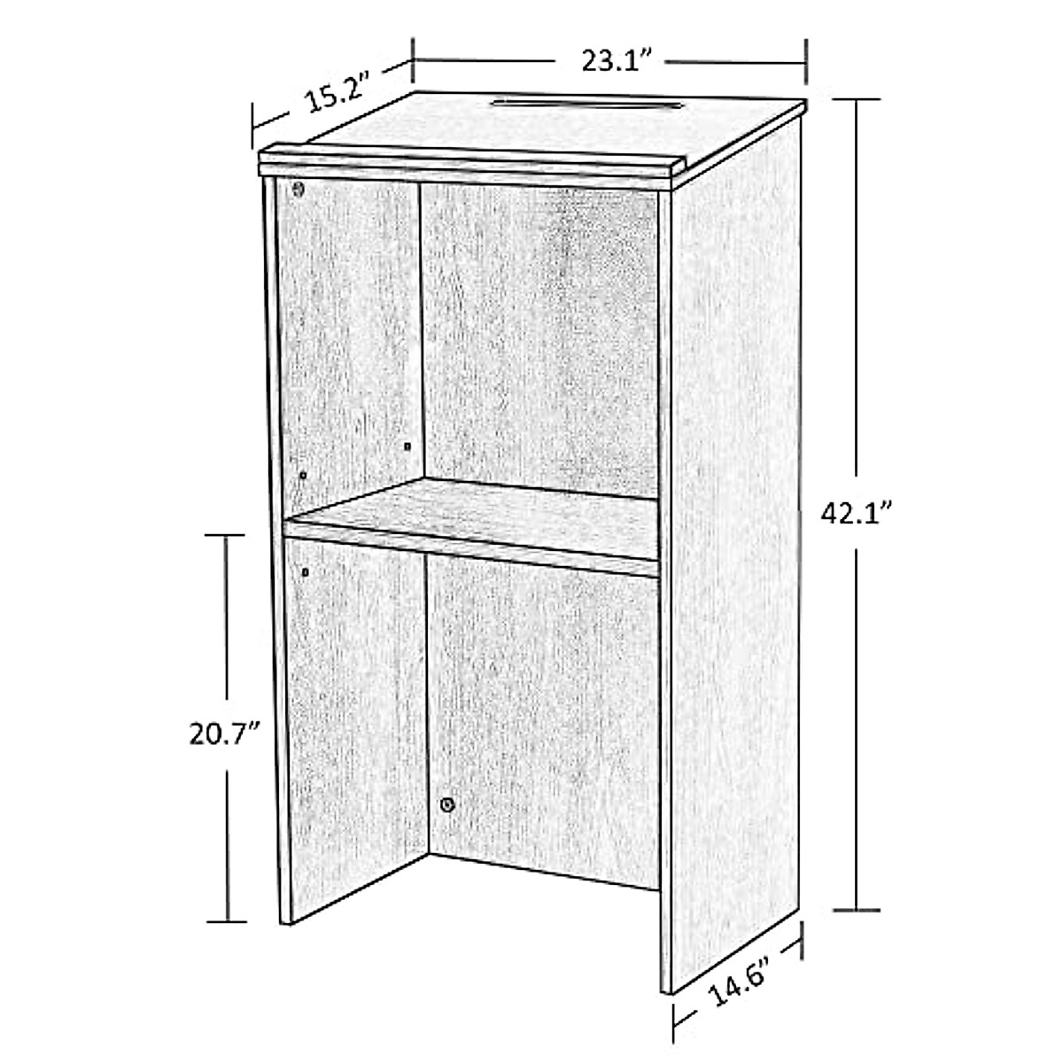 Panana Podium Stand - Portable Podium Stand Hostess Stand Reception Desk with Adjustable Shelf, Pulpits for Churches, Lectern Podium for Classrooms, Office, Conference, Auditorium, Restaurant