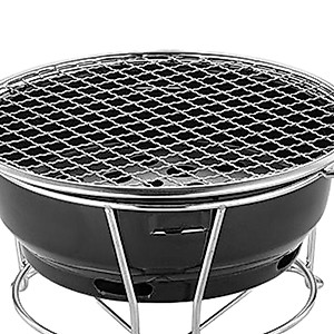 Korean Charcoal Grill Camping Grilling Meat Steak Household Portable BBQ Stove Cooking for Outdoor Backpacking Patio Picnic Travel, with Pot Rack Pan