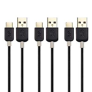 Cable Matters 3-Pack USB to USB C Charging Cable 3.3 ft with 3A Fast Charging in Black for iPhone 16/15, Samsung Galaxy S23 Ultra, S23, S22, Note 20, LG G8, Google Pixel 7a, iPad Pro, Nintendo Switch