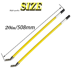 SUONE Snow Plow Blade Mark/Guide Kit Yellow 20 '' /45 Degree Curved Base 304 Connect to The Edge of The Polar Star Plow Mark Plow The Most Blizzard Boss SNO Way West Meyer More Pickup SUV UTV ATV