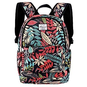 KAMO Backpack for Girls - Fashion Floral Schoolbag College Student Cute bag Lightweight DaypackTravel Bag for Women, Men, Teens