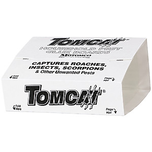 Tomcat Household Pest Glue Boards, (For Roaches, Insects, Scorpions, and Spiders), 4 pack (4 boards)