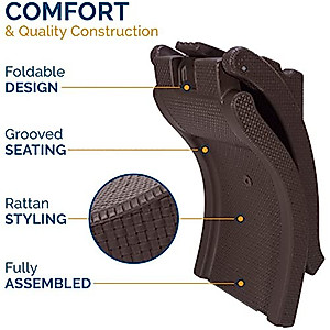 SwimWays 6042376 TerraSol Sonoma All Weather Rattan-Look Low Profile Deck or in-Pool Chaise Lounge Chair Pool Float, Brown (2 Pack)