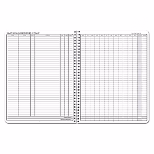 BookFactory Rental Property Record Book/Landlord Renter Record Keeping Log Book - Wire-O, 100 Pages, 8.5" x 11" (LOG-100-7CW(RentalProperty)-RX)